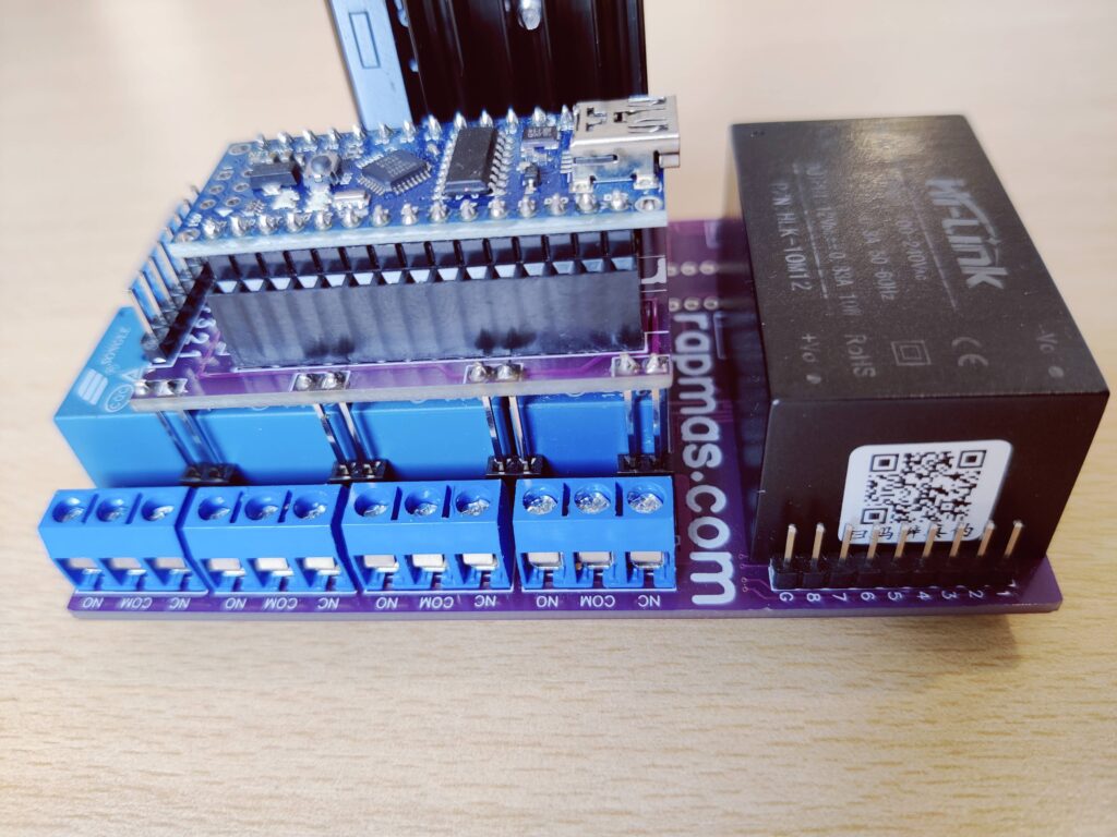 8-channel relay shield with Arduino Nano 120/220VAC power supply module ...