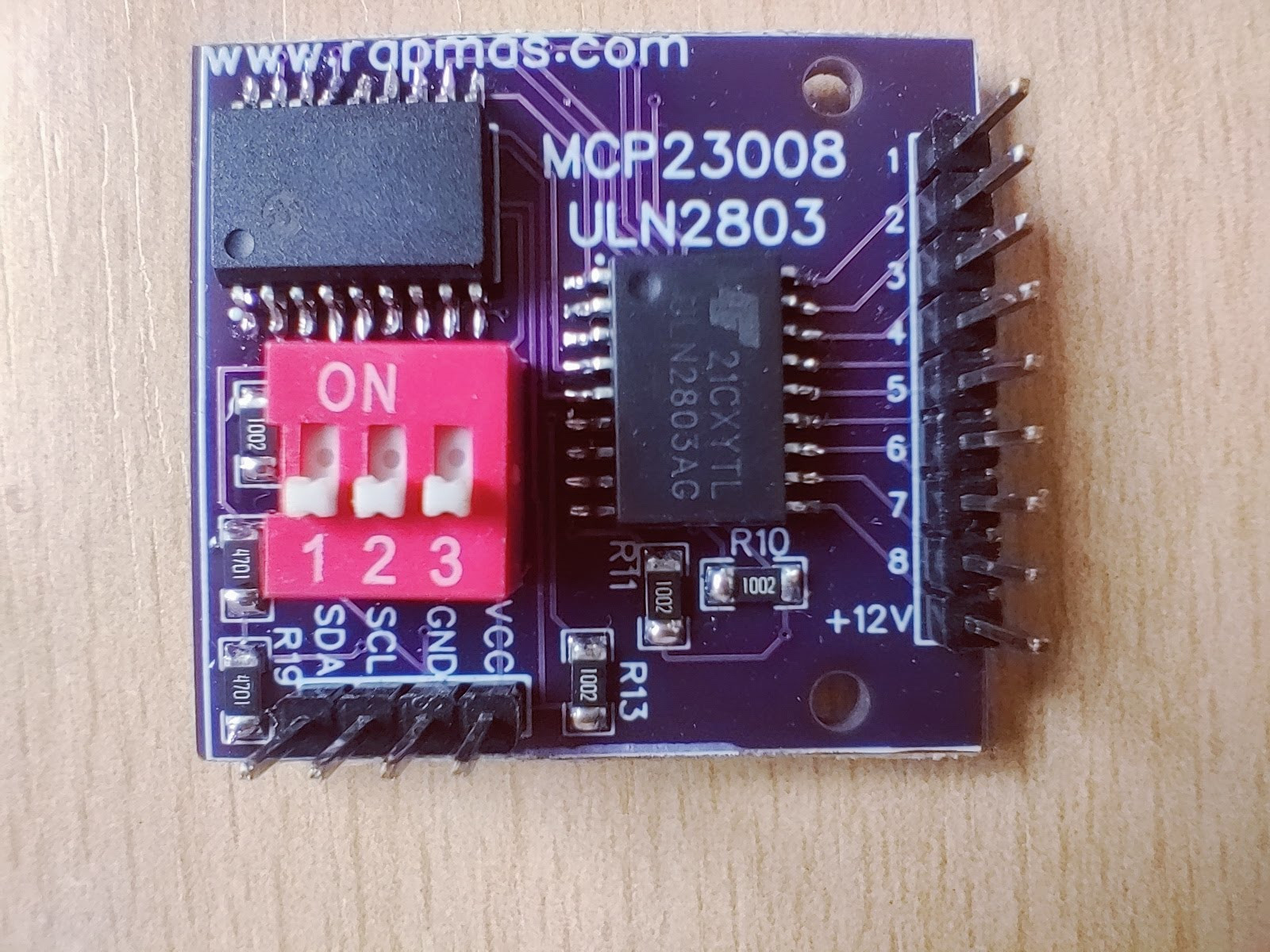 Mcp23008 With Uln2803 I2c Io Extension Board Expander Arduino Raspberry Rapmas