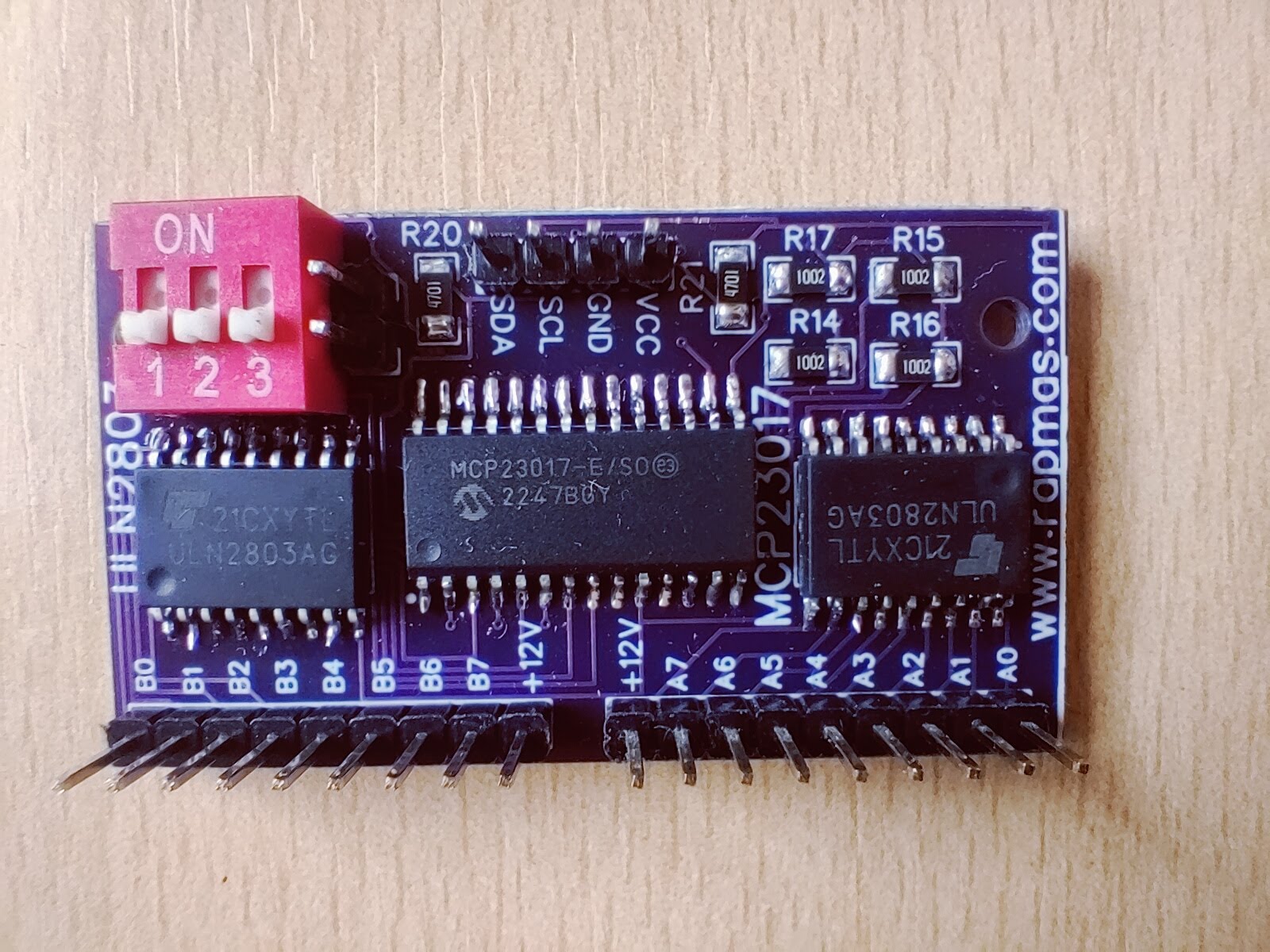 Mcp23017 With 2 X Uln2803 I2c Io Extension Board Expander Arduino Raspberry Rapmas