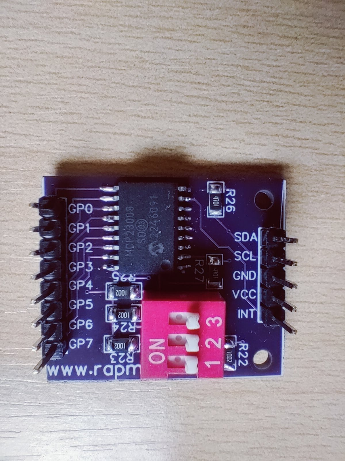 Mcp23008 I2c Extension Board 8 Io Expander Arduino Raspberry Rapmas
