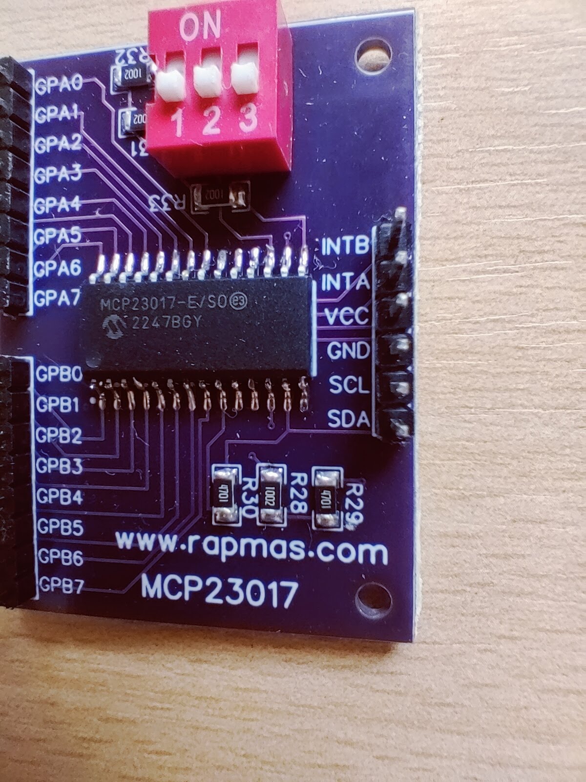 Mcp23017 I2c Extension Board 16 Io Expander Arduino Raspberry Rapmas