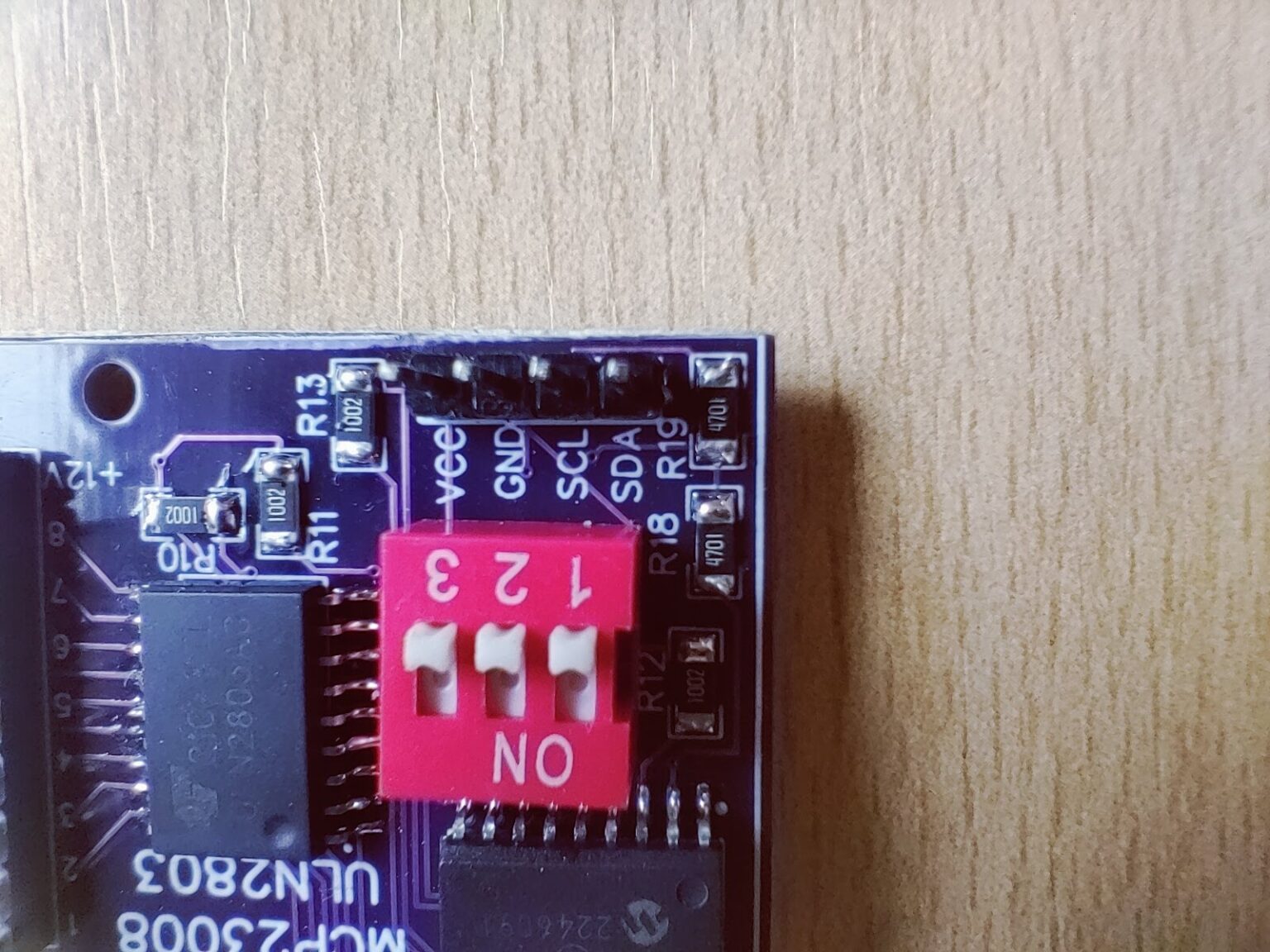 MCP23008 with ULN2803 I2C I/O extension board expander Arduino ...