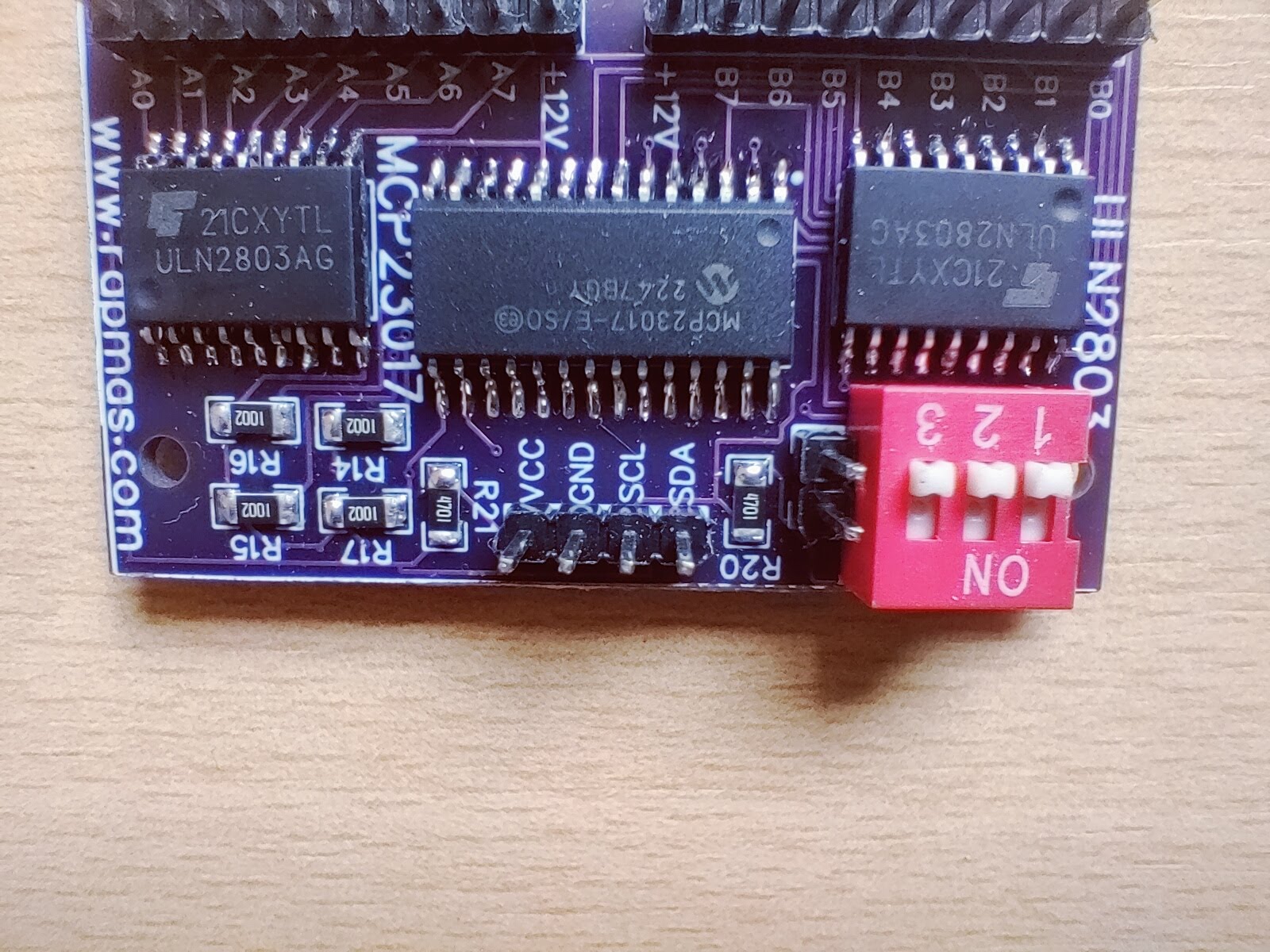 Mcp23017 With 2 X Uln2803 I2c Io Extension Board Expander Arduino Raspberry Rapmas