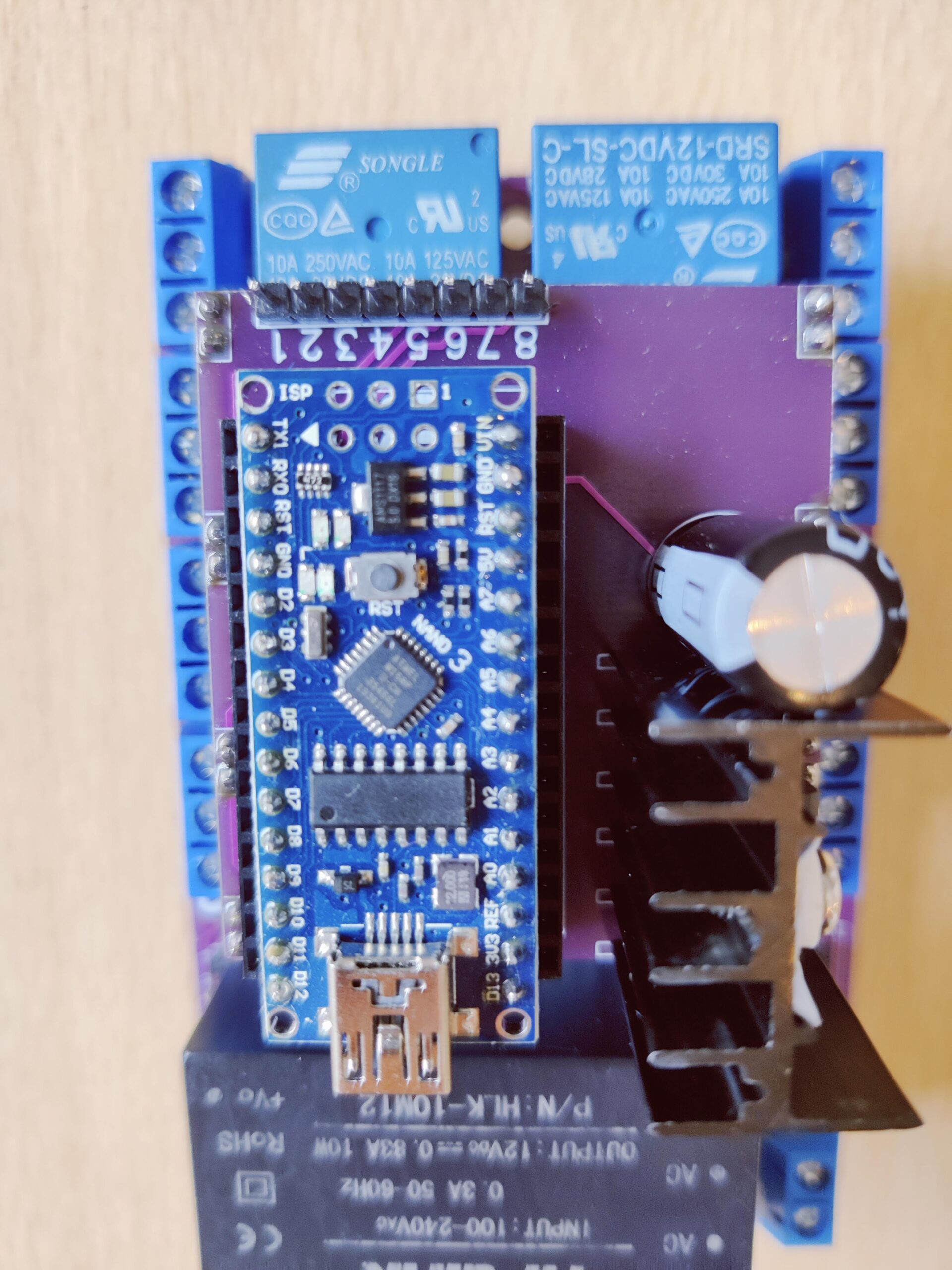 8-channel relay shield with Arduino Nano 120/220VAC power supply module ...