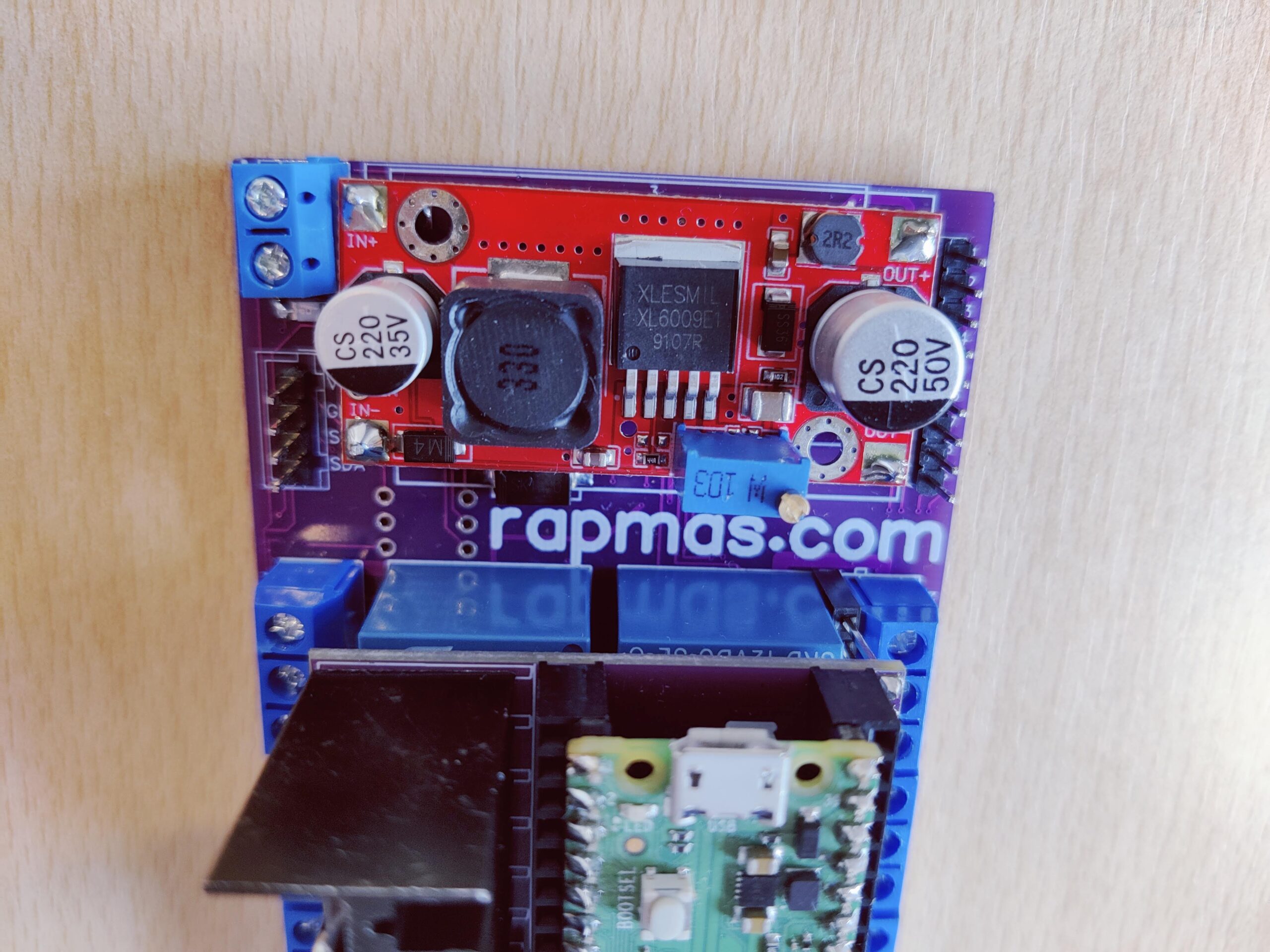 8-channel relay shield with Raspberry Pi Pico 5 12 24VDC power supply ...