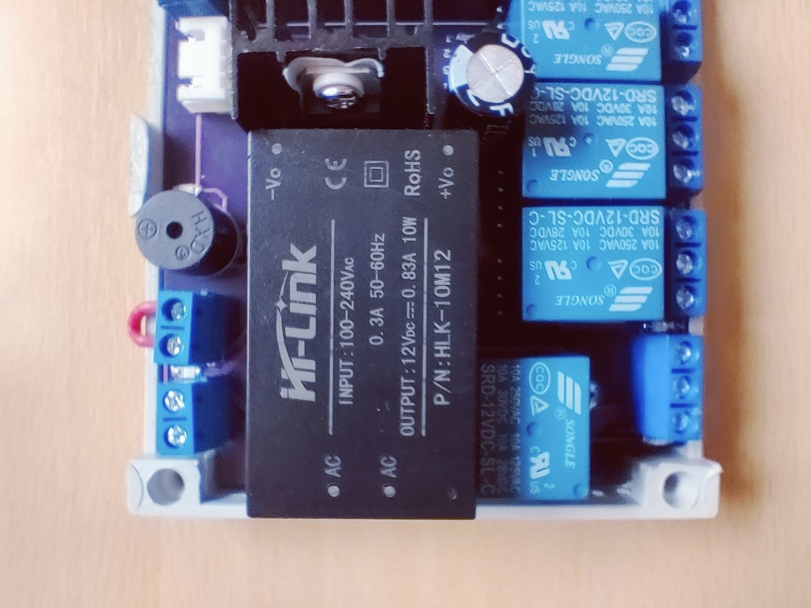 Raspberry Pi Pico DIN box 4 relays, buzzer 220VAC power – RAPMAS