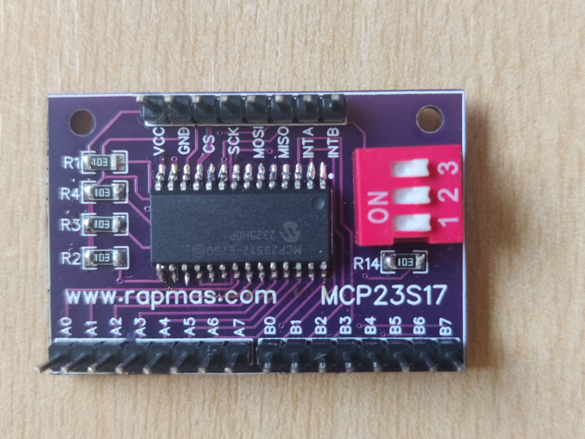 Mcp23s17 Spi Extension Board 16 Io Expander Arduino Raspberry Rapmas 3297