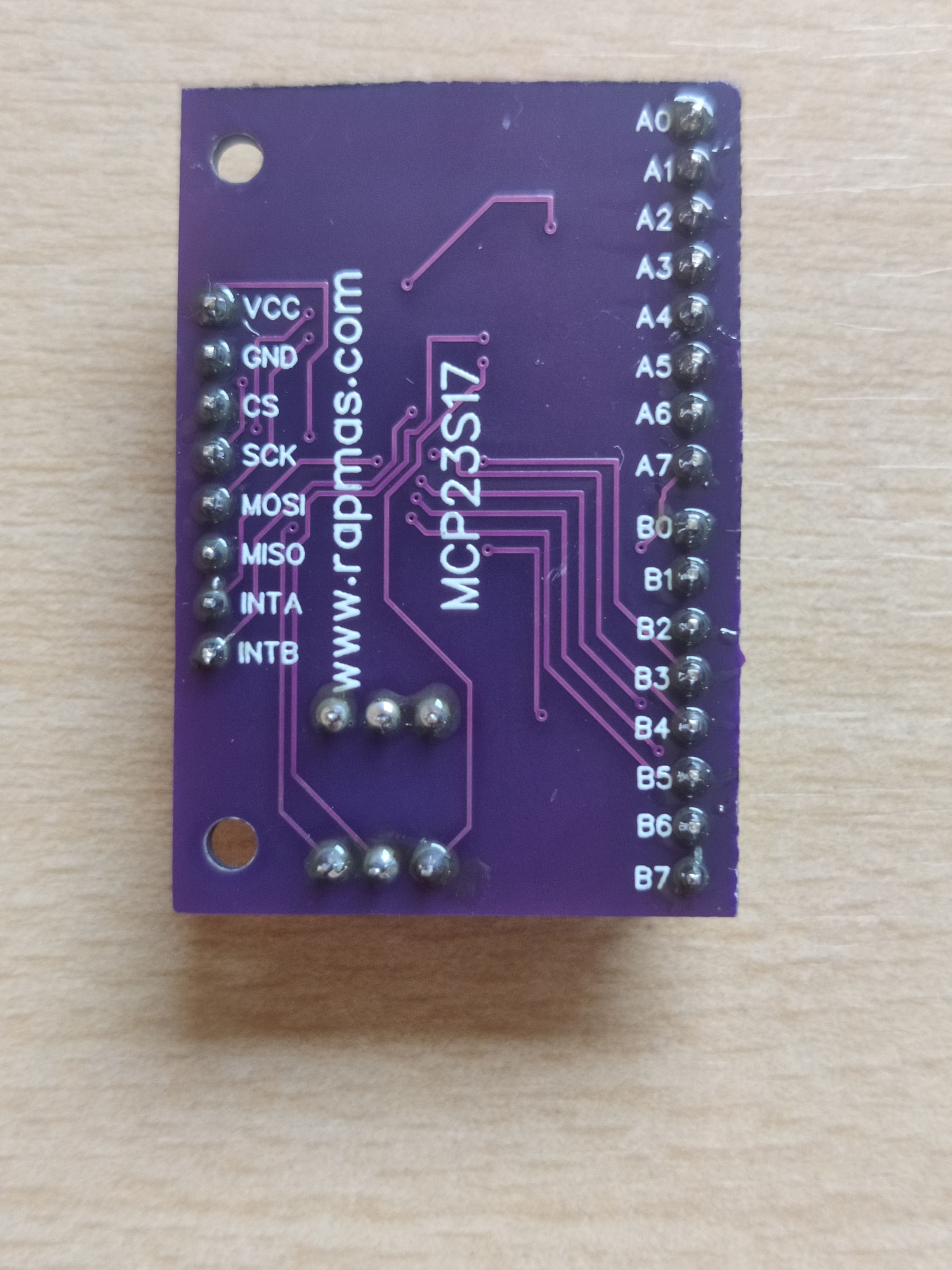 Mcp23s17 Spi Extension Board 16 Io Expander Arduino Raspberry Rapmas