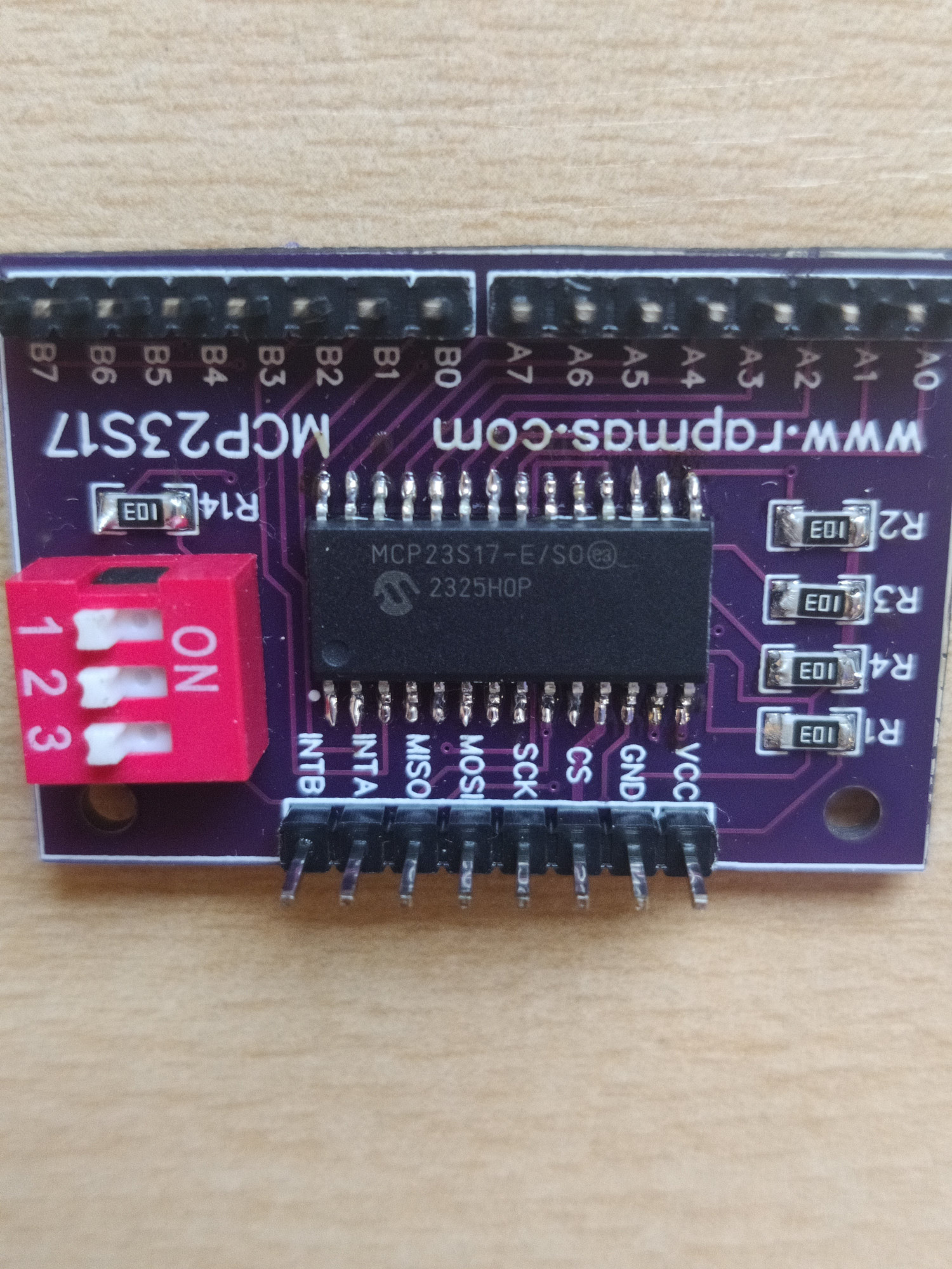 Mcp23s17 Spi Extension Board 16 Io Expander Arduino Raspberry Rapmas